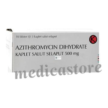 AZITHROMYCIN KAPLET 500 MG- Harga, Manfaat, Kandungan, Dosis, indikasi ...