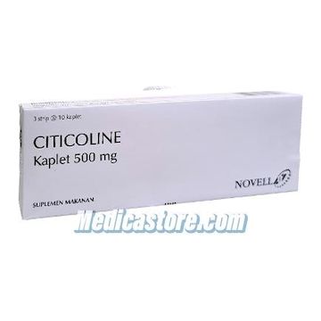 CITICOLINE KAPLET 500 MG (NOVELL) - Kandungan, Kegunaan, Efek Samping ...