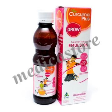 CURCUMA PLUS GOLD EMULSION STRAWBERRY 200 ML - Kandungan, Kegunaan ...