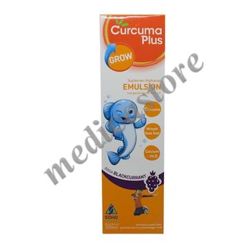 CURCUMA PLUS GROW EMULSION BLACKCURRANT 200 ML - Kandungan, Kegunaan ...