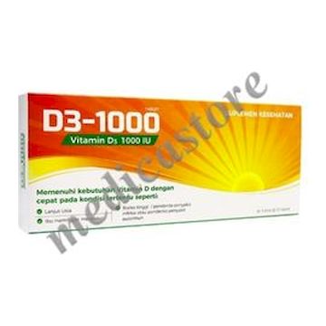 D3 1000 TABLET 30'S - Kandungan, Kegunaan, Efek Samping, Dosis dan ...