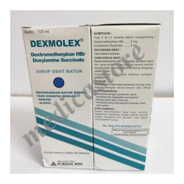 DEXMOLEX SYRUP 100 ML- Harga, Manfaat, Kandungan, Dosis, indikasi ...