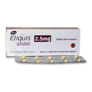 Eliquis 2.5 mg Tablet- Harga, Manfaat, Kandungan, Dosis, indikasi, Konsultasi Resep