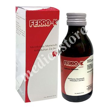 FERRO-K SUSPENSI 120 ML - Kandungan, Kegunaan, Efek Samping, Dosis dan ...