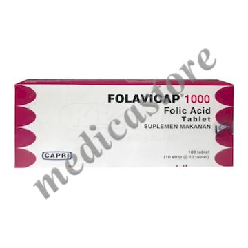 FOLAVICAP TABLET 1000 MCG 100'S - Kandungan, Kegunaan, Efek Samping ...