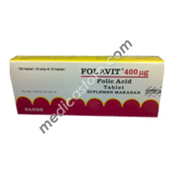 FOLAVIT TABLET 400MCG - Kandungan, Kegunaan, Efek Samping, Dosis dan ...