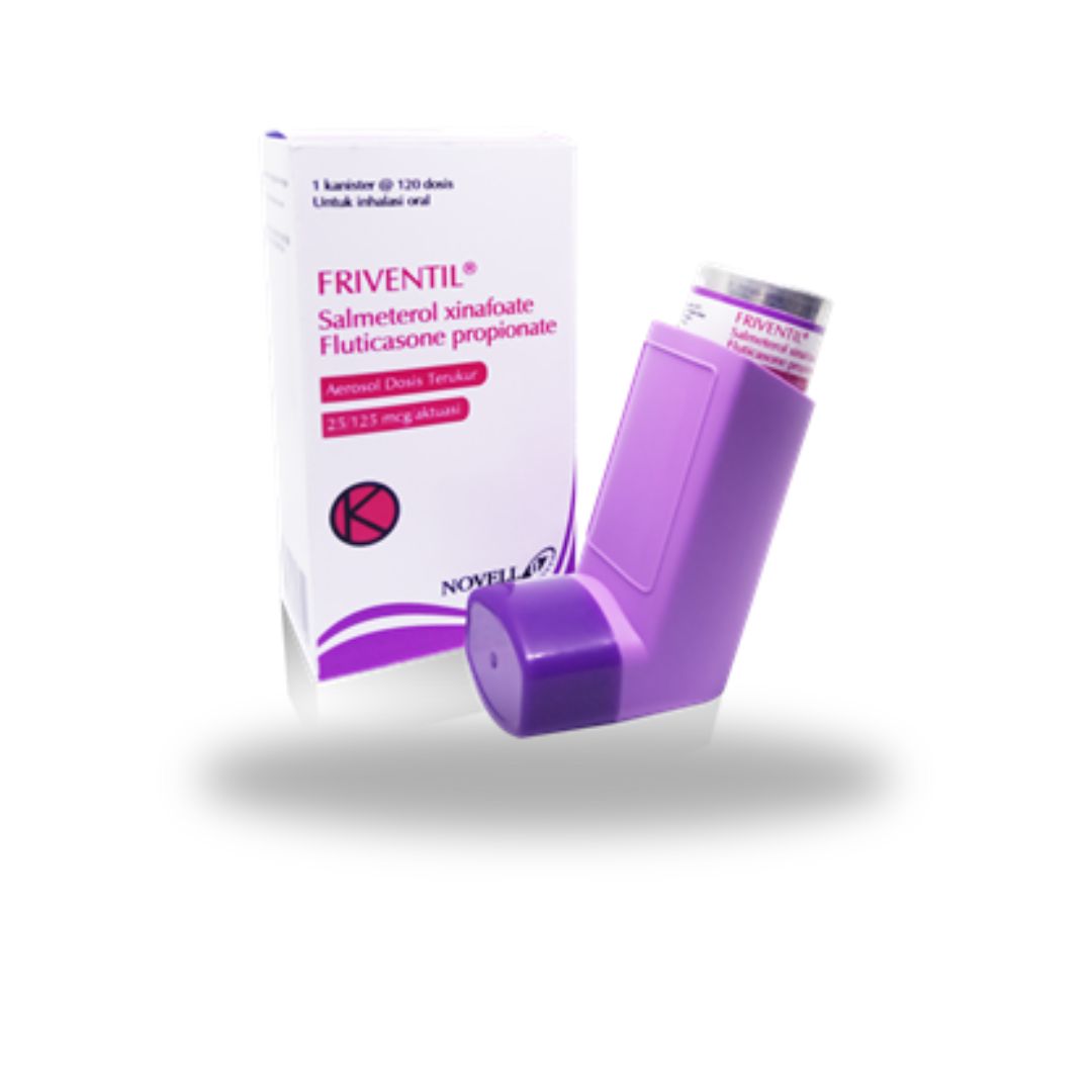 Friventil Metered Inhaler 25 mcg/125 mcg 120 Dosis- Harga, Manfaat ...