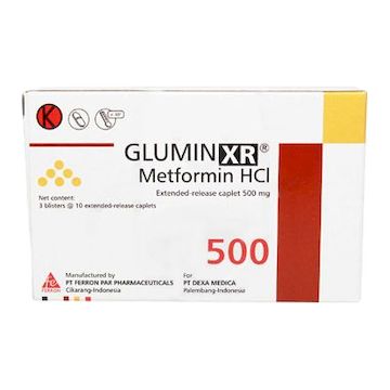 Glumin XR 500 mg Kaplet- Harga, Manfaat, Kandungan, Dosis, indikasi ...