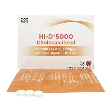 Hi-D 5000 Tablet- Harga, Manfaat, Kandungan, Dosis, indikasi ...