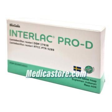 INTERLAC PRO D LOZENGES TABLET HISAP MINT 30'S - Kandungan, Kegunaan ...