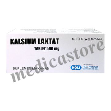 KALSIUM LAKTAT KAPLET 500 MG 100'S - Kandungan, Kegunaan, Efek Samping ...