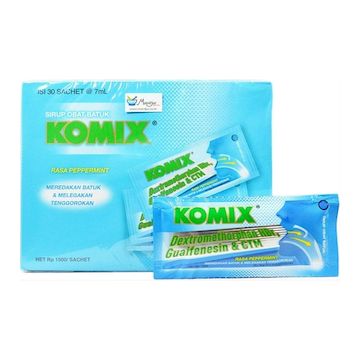 Komix Peppermint Sirup 7 ml- Harga, Manfaat, Kandungan, Dosis, indikasi ...