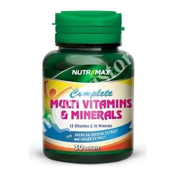 NUTRIMAX COMPLETE MULTIVITAMIN & MINERAL 30'S - Kandungan, Kegunaan ...