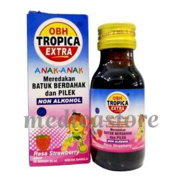 OBH TROPICA EXTRA ANAK-ANAK SYRUP STRAWBERRY 60 ML- Harga, Manfaat ...