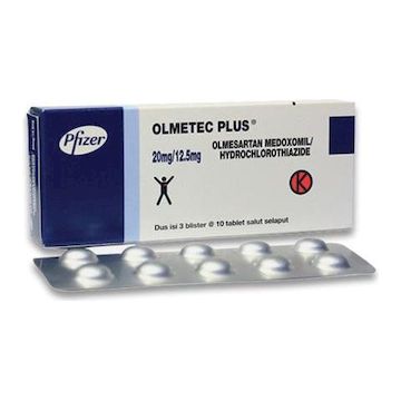 Olmetec Plus 20 mg / 12.5 mg Tablet- Harga, Manfaat, Kandungan, Dosis, indikasi, Konsultasi Resep