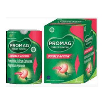 PROMAG DOUBLE ACTION TABLET KUNYAH - Harga, Manfaat, Kandungan, Dosis ...