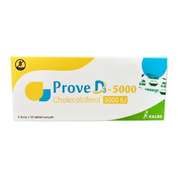 Prove D3 Tablet 5000 IU- Harga, Manfaat, Kandungan, Dosis, indikasi ...