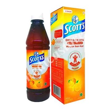 SCOTT'S EMULSION VITA 400 ML - Kandungan, Kegunaan, Efek Samping, Dosis ...