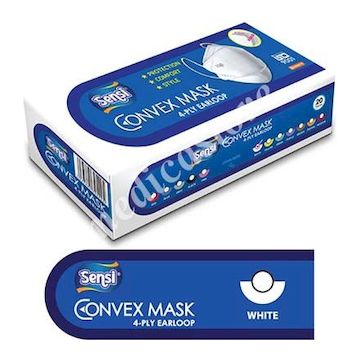 SENSI CONVEX MASK 4 PLY WHITE ISI 20 - Kandungan, Kegunaan, Efek ...