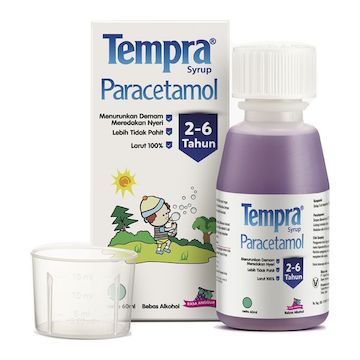 Tempra Sirup Rasa Anggur 60 ml - Harga, Manfaat, Kandungan, Dosis ...