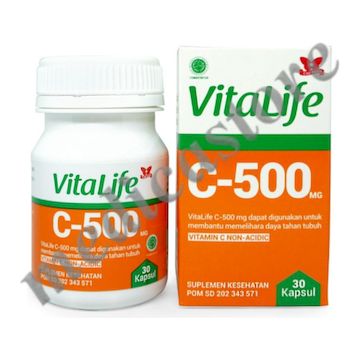 VITALIFE C-500 KAPSUL 30'S - Kandungan, Kegunaan, Efek Samping, Dosis ...