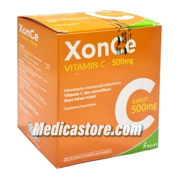 XON-CE KAPLET SALUT SELAPUT 500 MG 60'S - Kandungan, Kegunaan, Efek ...
