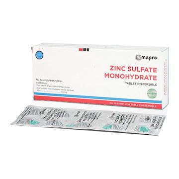 Zinc Sulfate Tablet Dispersible- Harga, Manfaat, Kandungan, Dosis ...