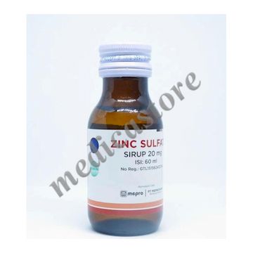 ZINC SULFATE SYRUP 60 ML- Harga, Manfaat, Kandungan, Dosis, indikasi, Konsultasi Resep